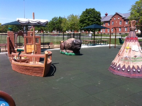 buffalo, teepee and boat | Accessible Playgrounds